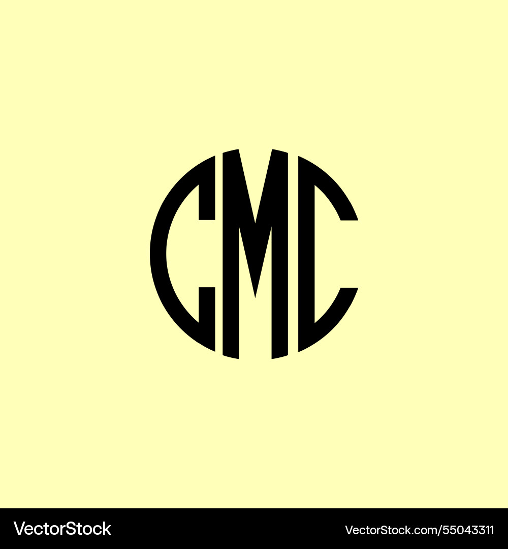 Kreative abgerundete Anfangsbuchstaben cmc Logo Vektorbild