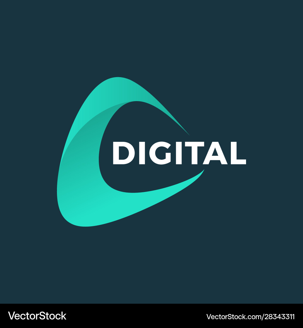 Flowing abstract shape logo template colorful Vector Image