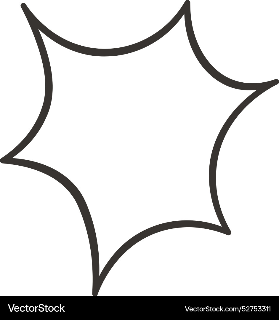 Lined abstract star shape Royalty Free Vector Image