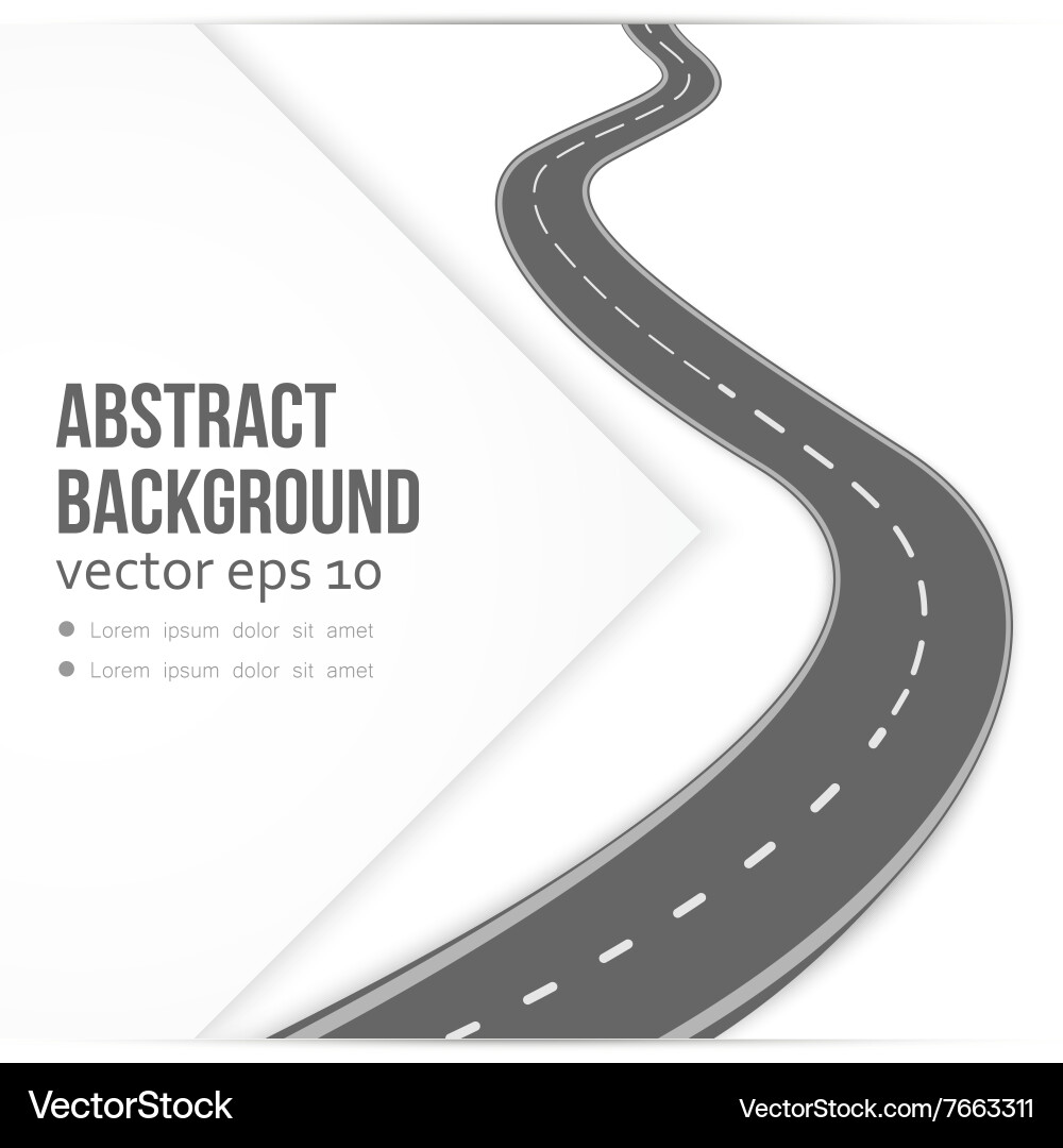 Path on the road Royalty Free Vector Image - VectorStock