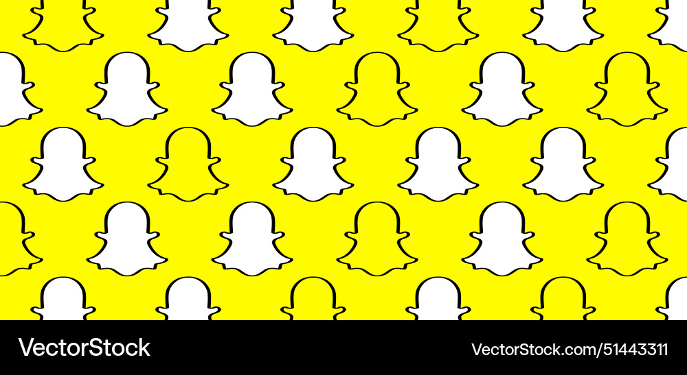 Snapchat social media button Royalty Free Vector Image