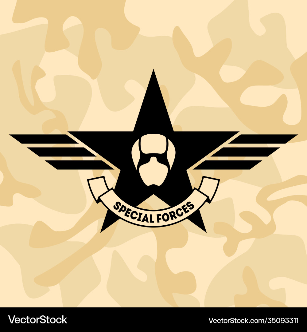 Special forces airforce fighter armed Royalty Free Vector