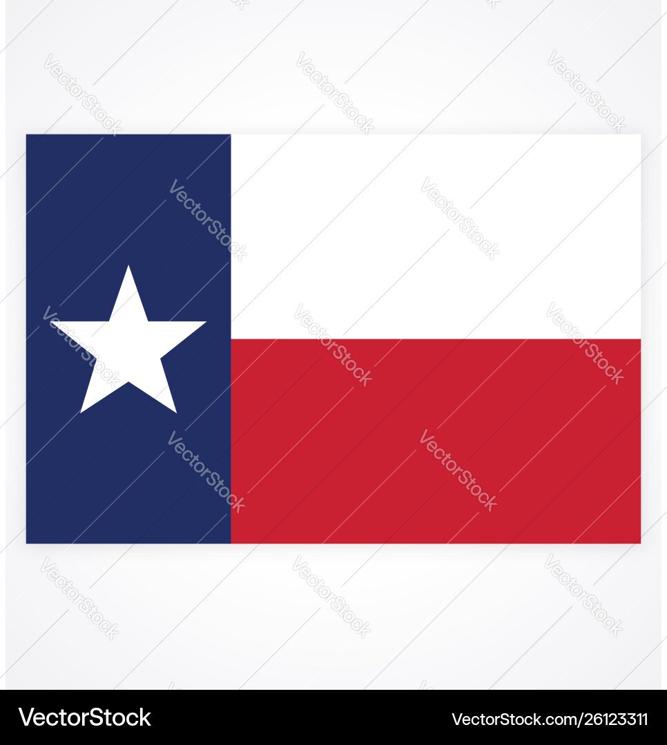 Texas tx state flag accurate correct Royalty Free Vector