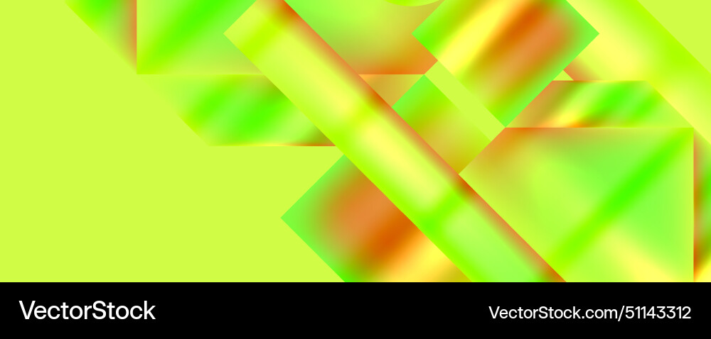 A yellow background with green and red squares on Vector Image