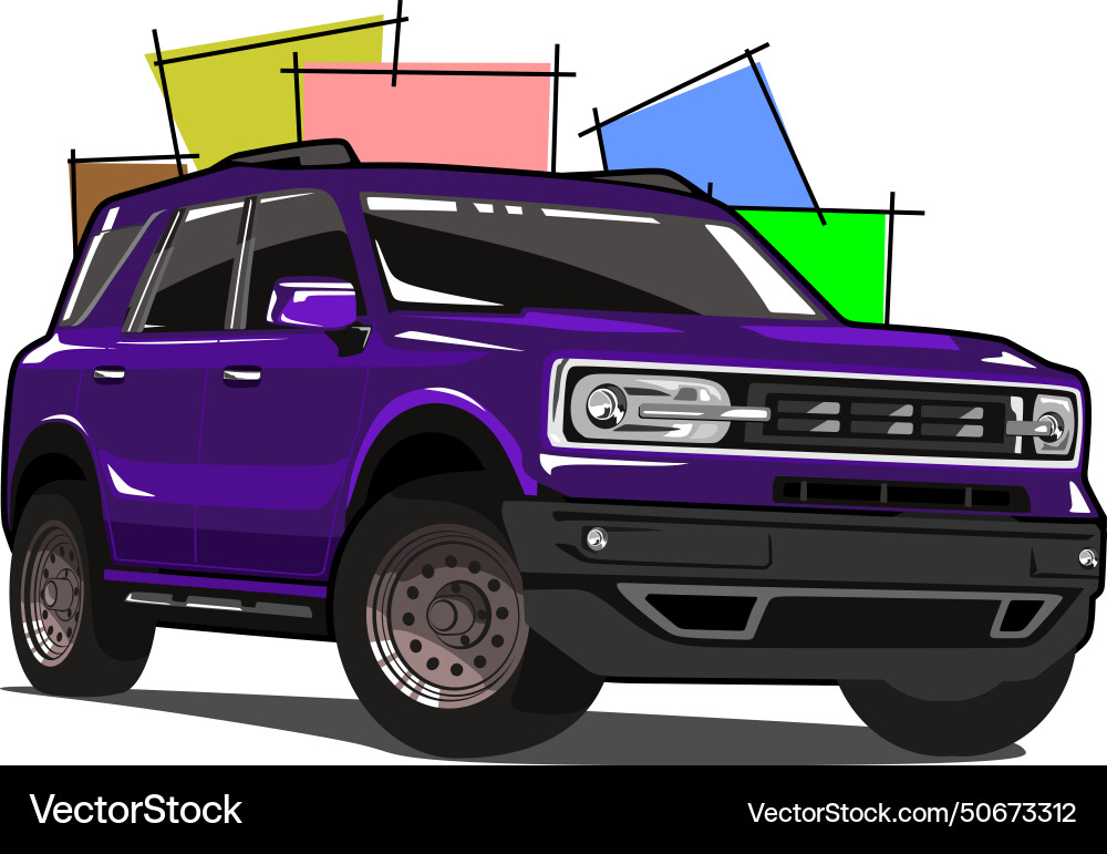 American big power suv Royalty Free Vector Image