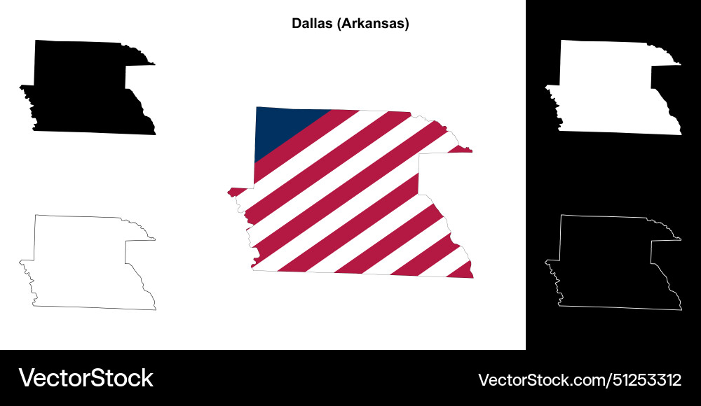 Dallas outline map Royalty Free Vector Image - VectorStock