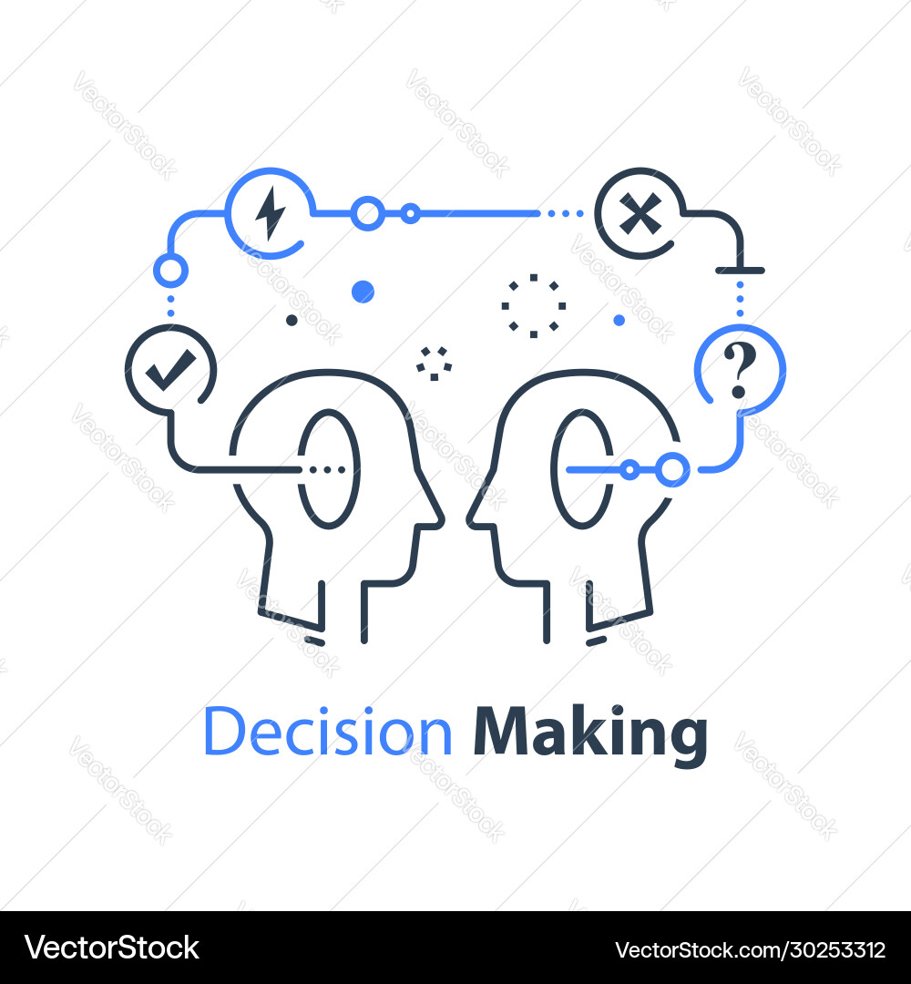 Decision making and behavior mental trap Vector Image