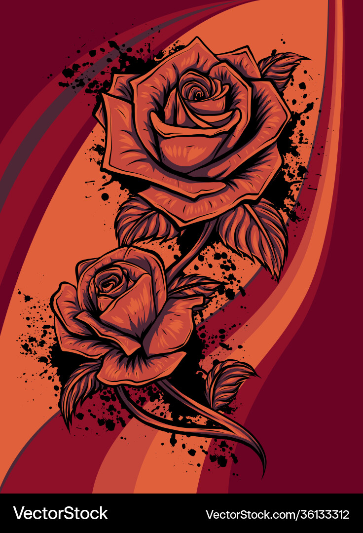 Rose flower design beautiful Royalty Free Vector Image
