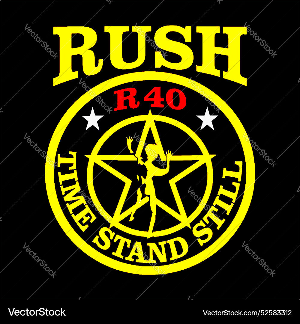Rush r40 logo Royalty Free Vector Image - VectorStock