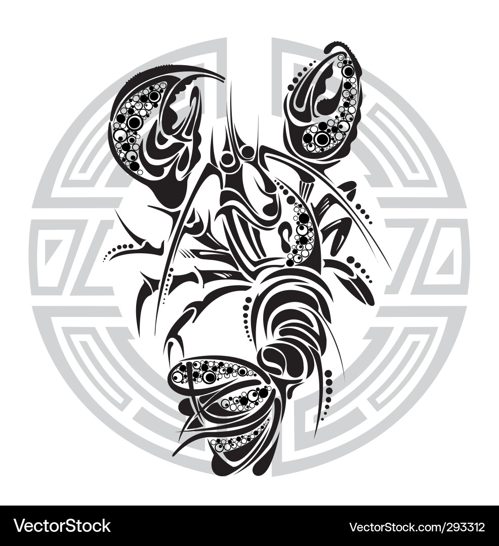 Zodiac signs cancer Royalty Free Vector Image - VectorStock