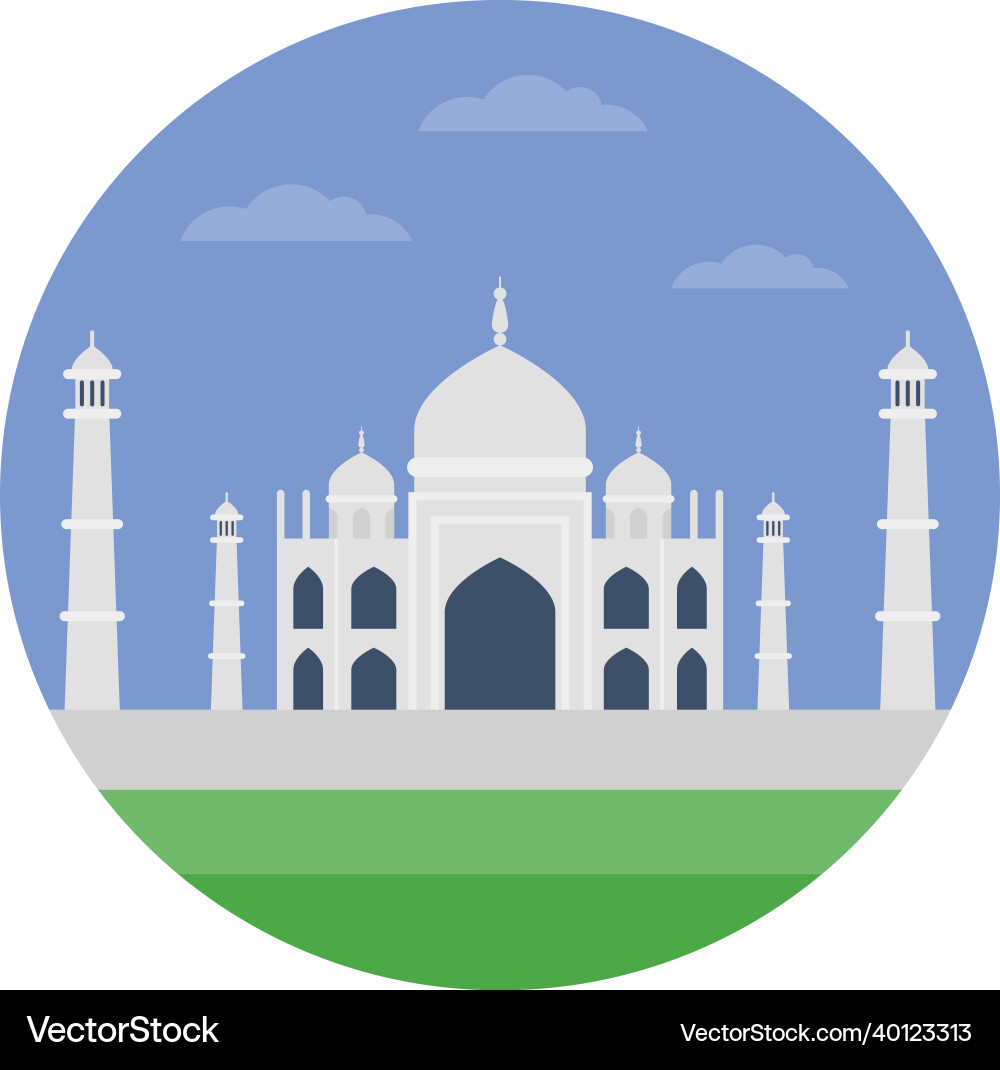 Badshahi mosque Royalty Free Vector Image - VectorStock