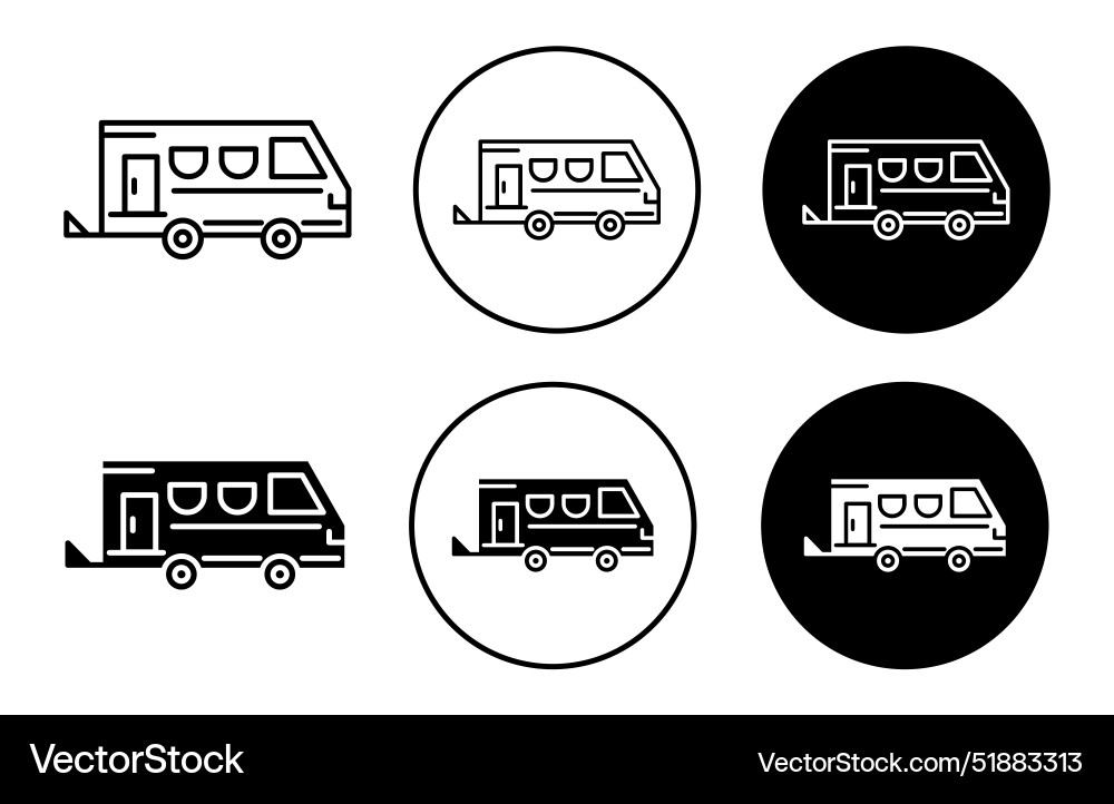 Caravan trailer icon Royalty Free Vector Image