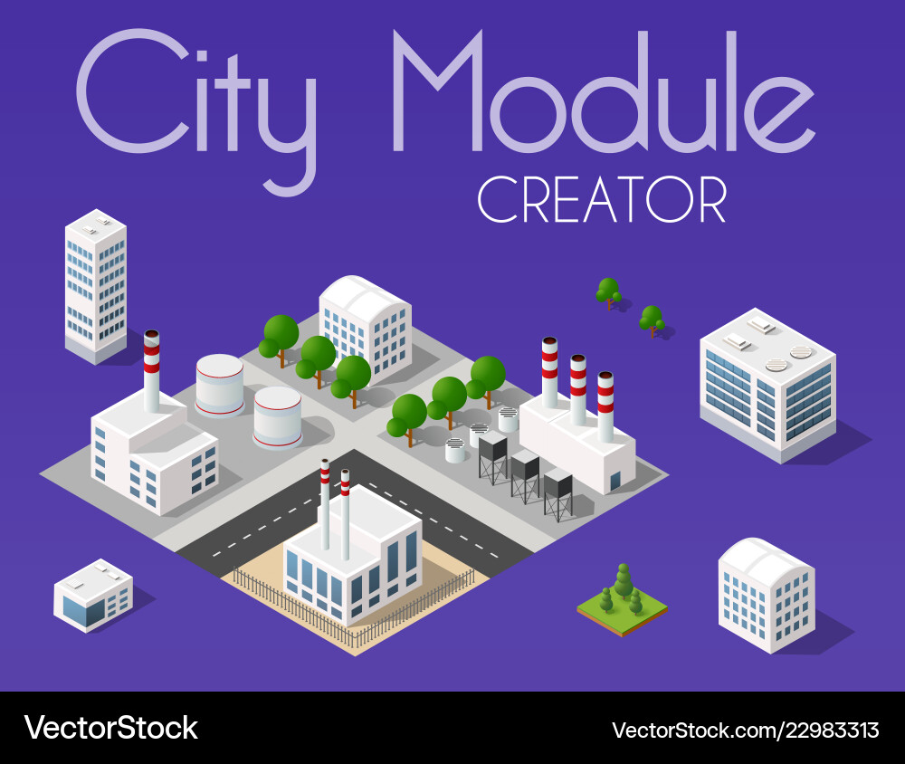 City module creator Royalty Free Vector Image - VectorStock