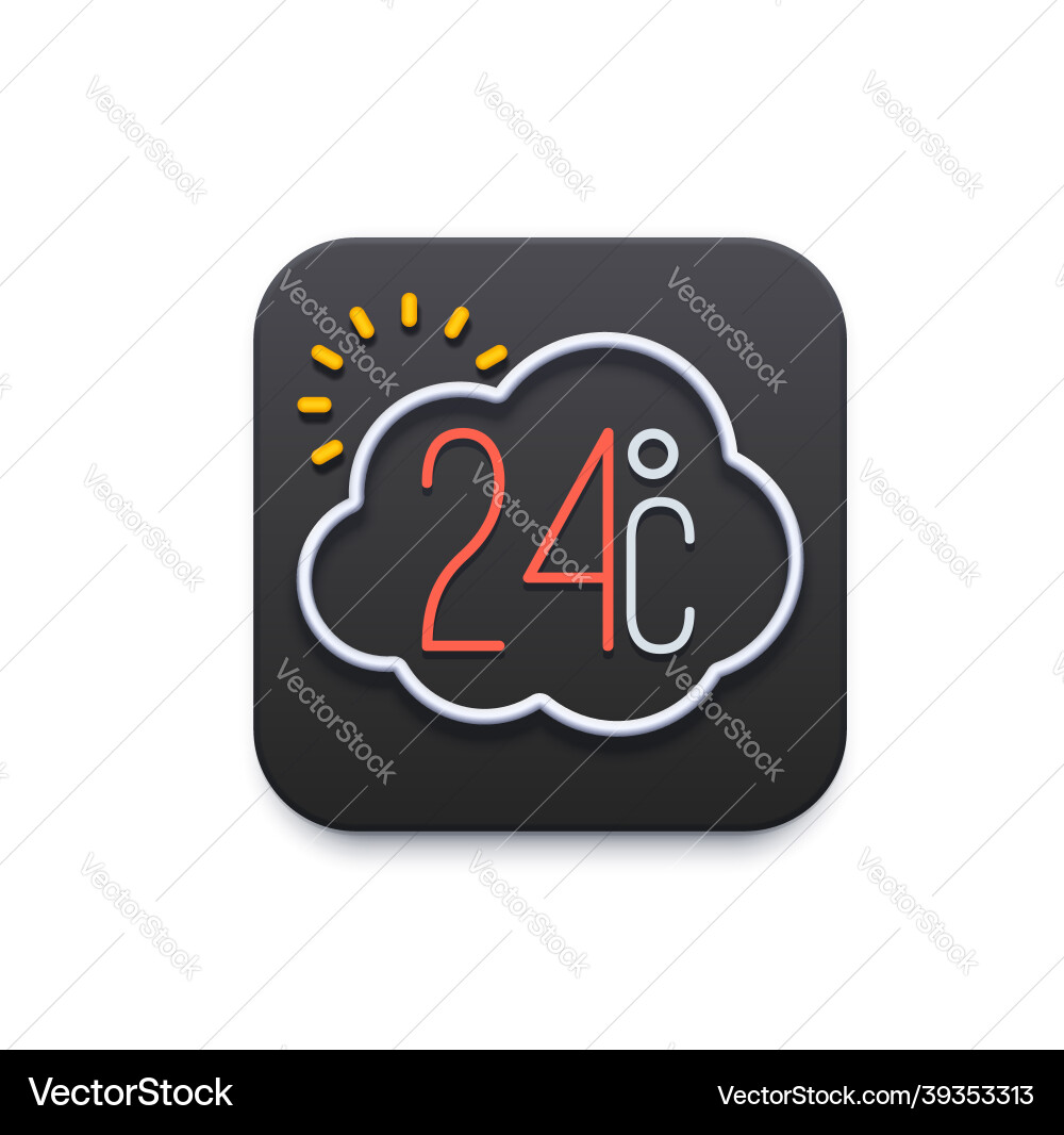 Climate and weather icon forecast mobile app Vector Image