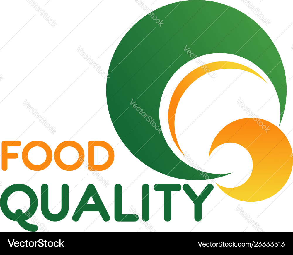 Food quality letter q icon Royalty Free Vector Image