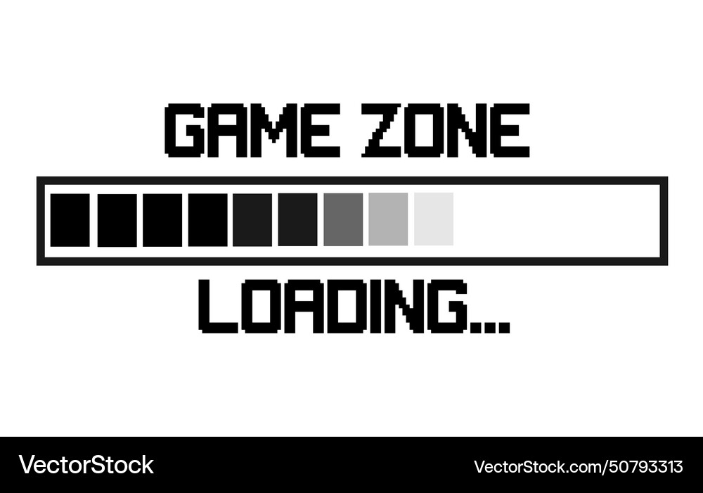 Gaming zone loading for gamers Royalty Free Vector Image