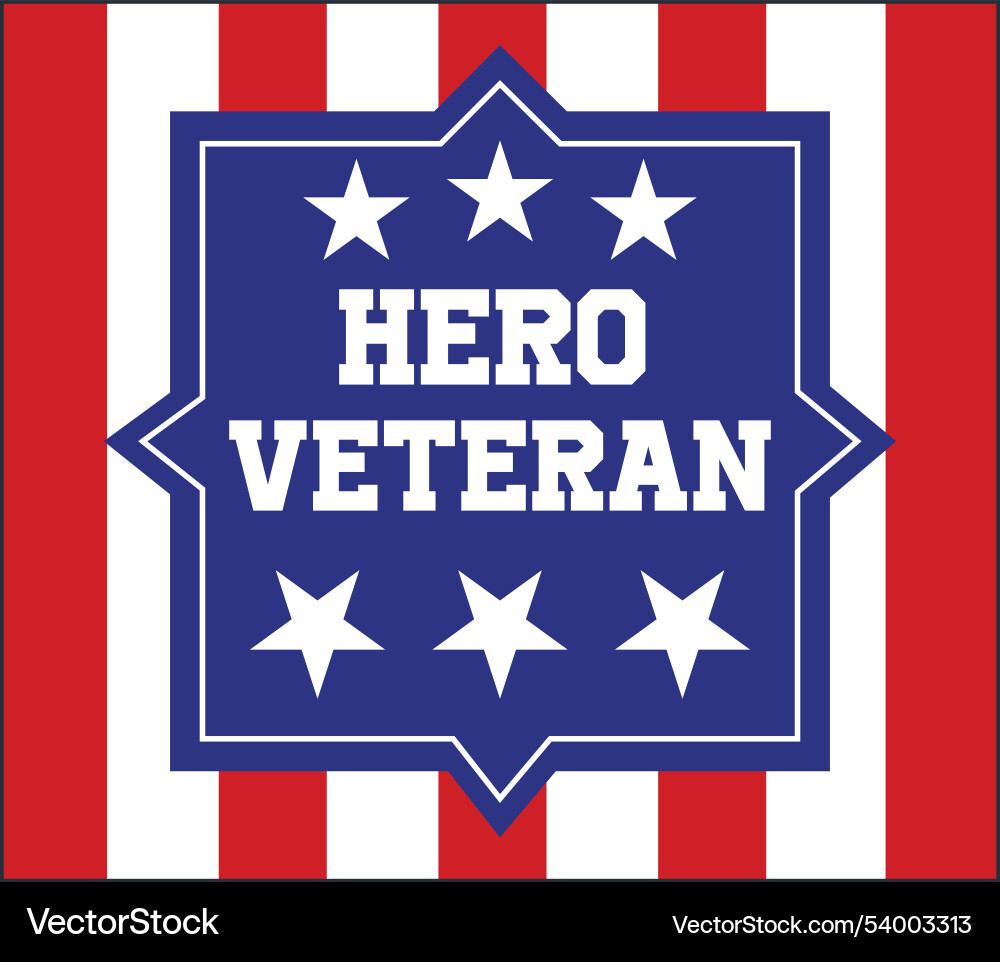 Hero veteran Royalty Free Vector Image - VectorStock