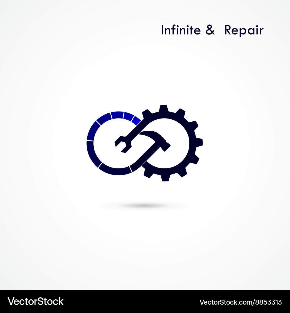 Infinite Repair & Maintenance Symbol Vector Image