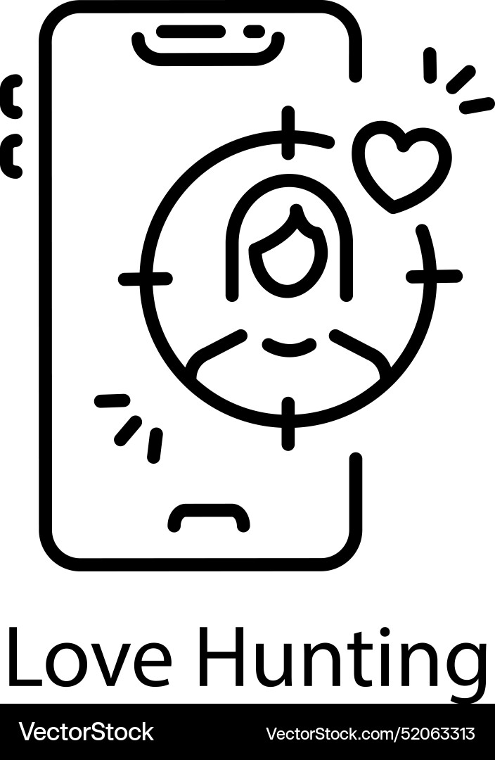 Love hunting Royalty Free Vector Image - VectorStock