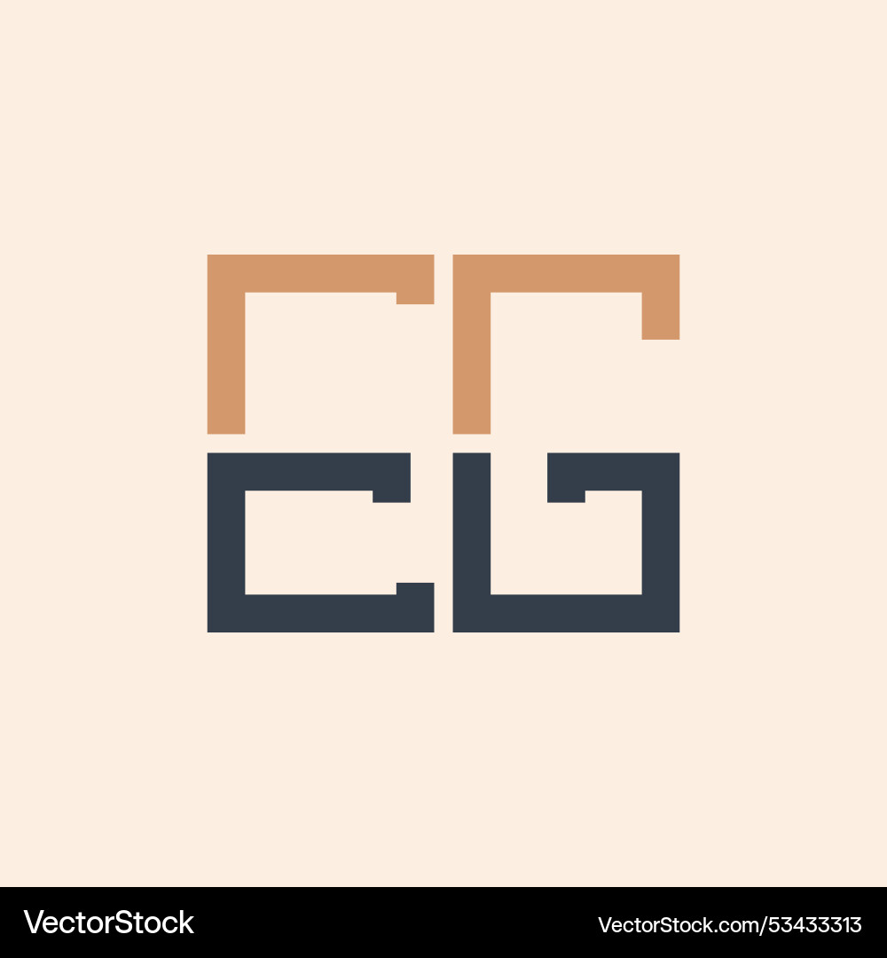 Modern eg letter logo design creative and Vector Image