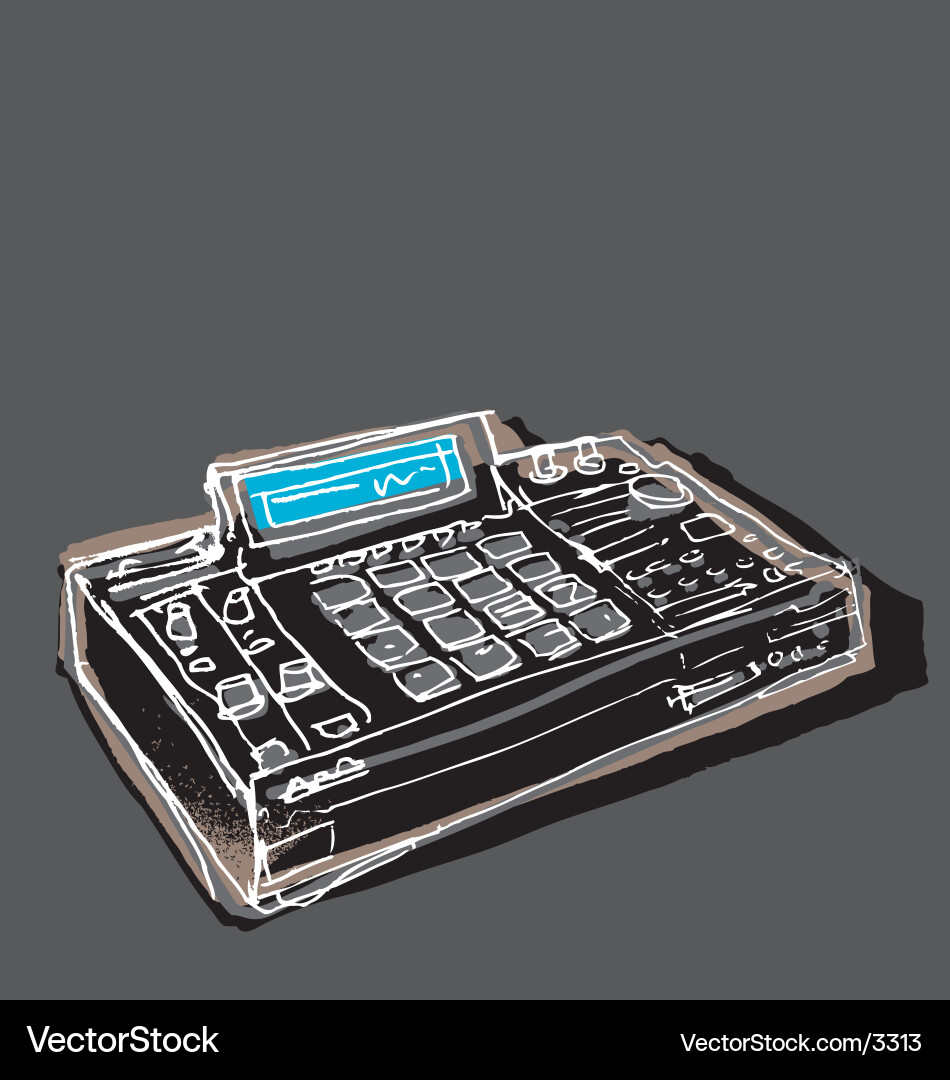 Mpc drum machine Royalty Free Vector Image - VectorStock