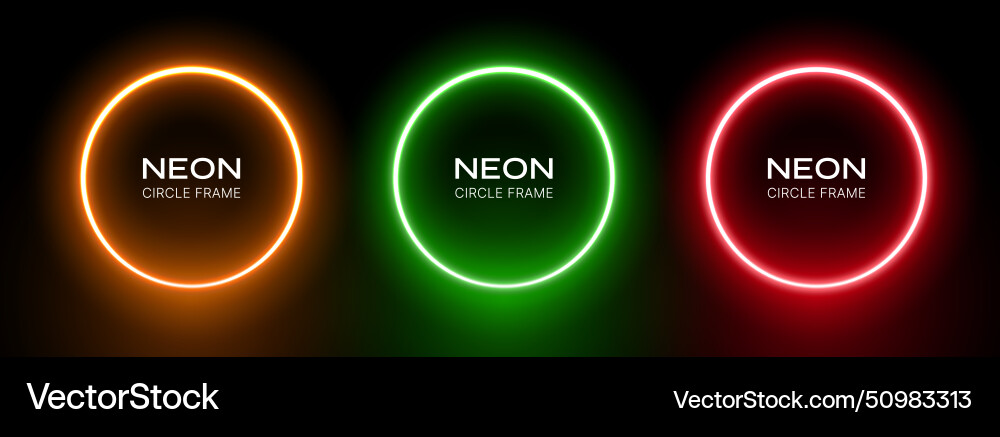 Neon round gradient Royalty Free Vector Image - VectorStock