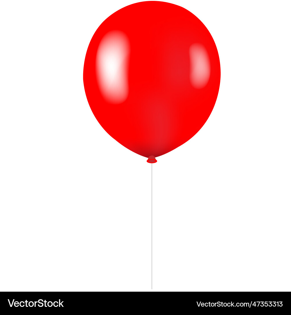 Red balloon and white background Royalty Free Vector Image