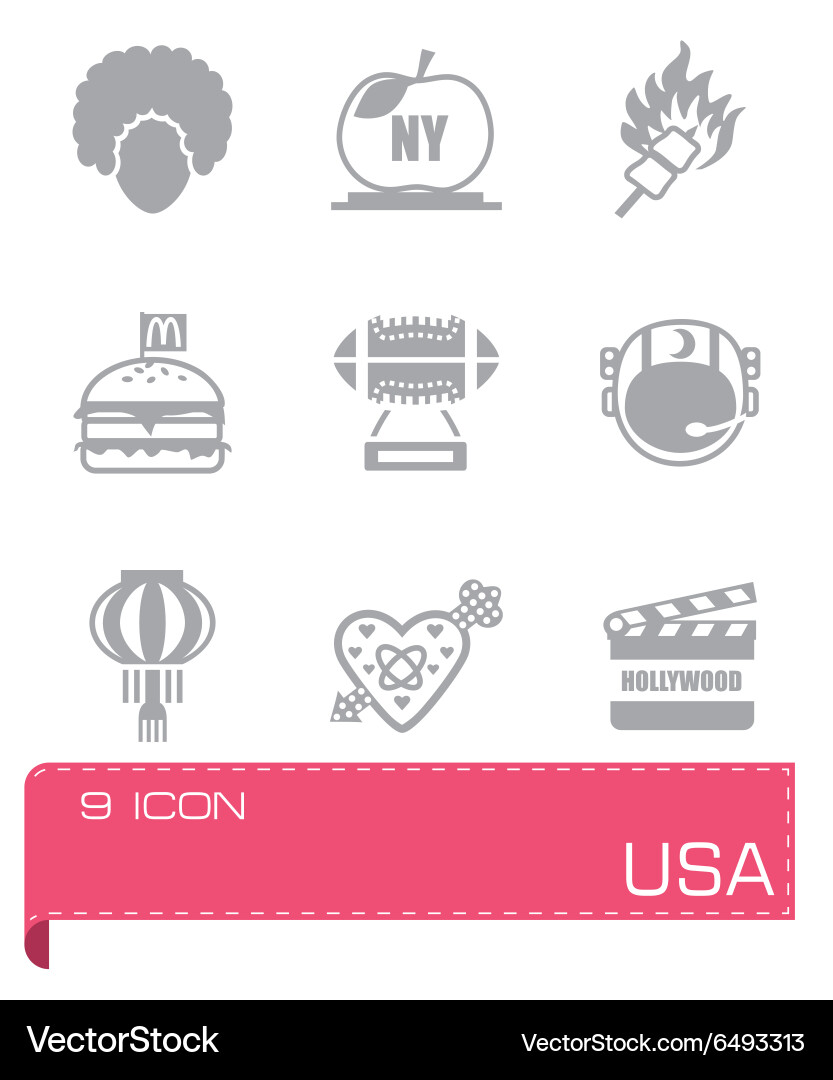 Usa icon set Royalty Free Vector Image - VectorStock