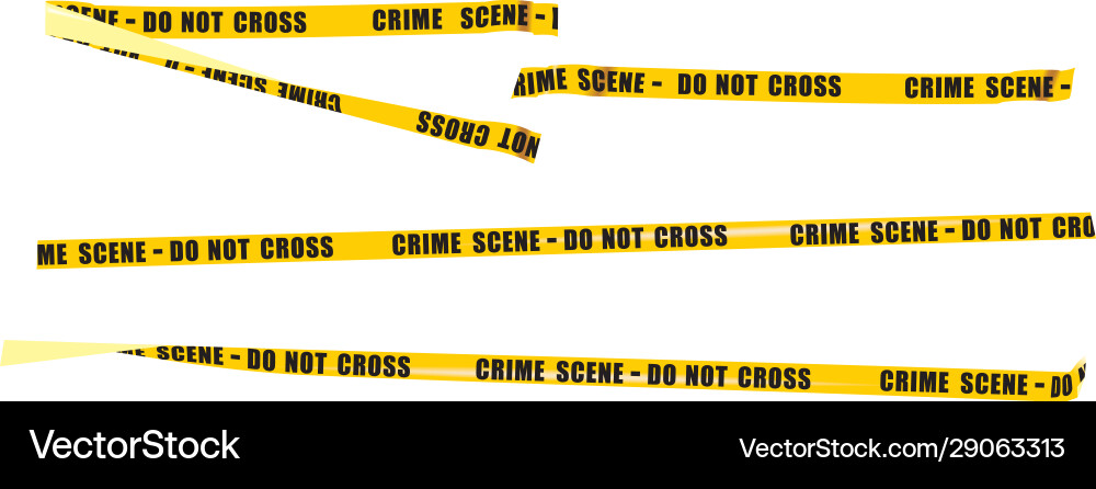 Yellow police tape Royalty Free Vector Image - VectorStock