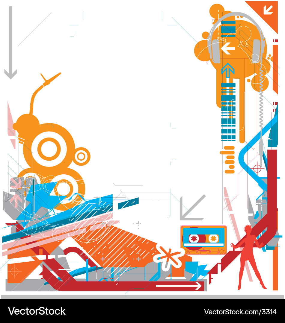 Abstract dj music background Royalty Free Vector Image