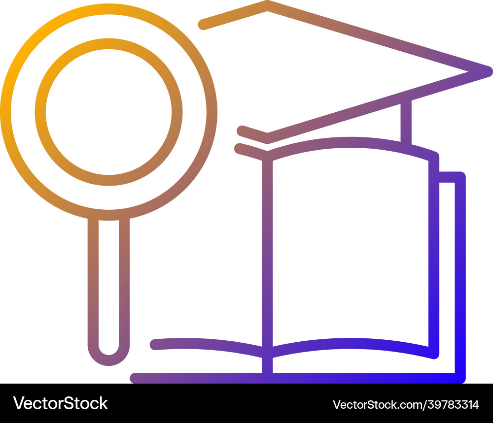 Academic research talent gradient linear icon Vector Image