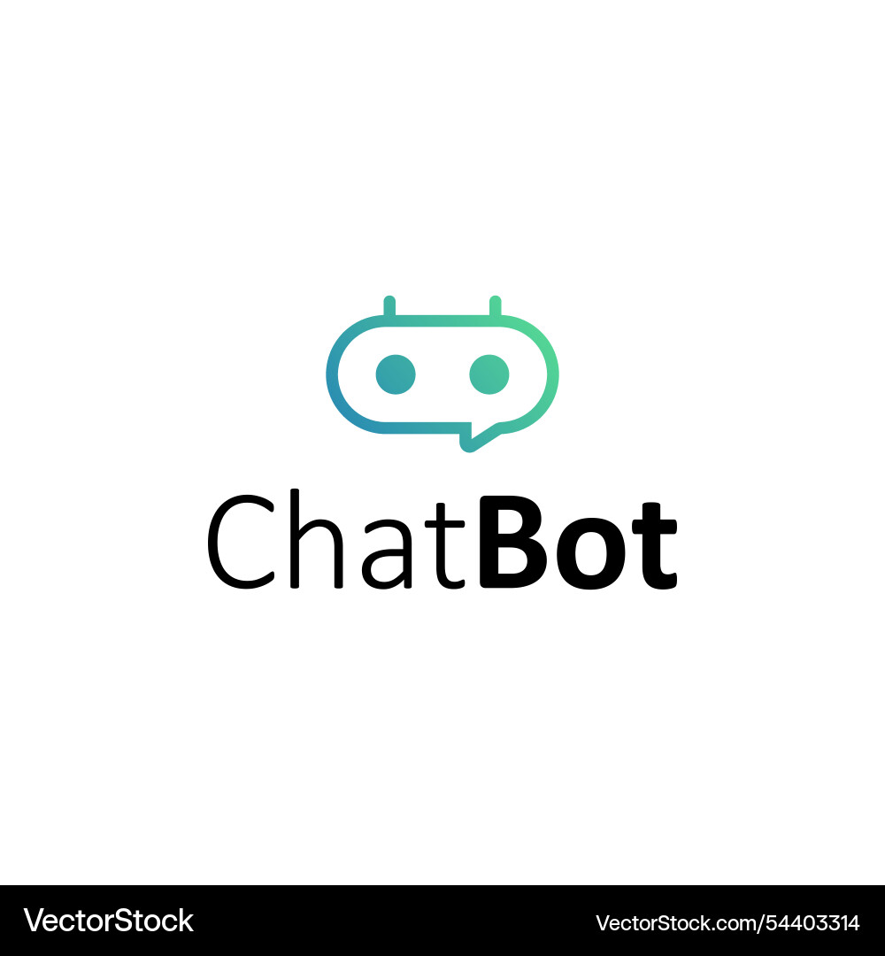 Chat bot logo Royalty Free Vector Image - VectorStock
