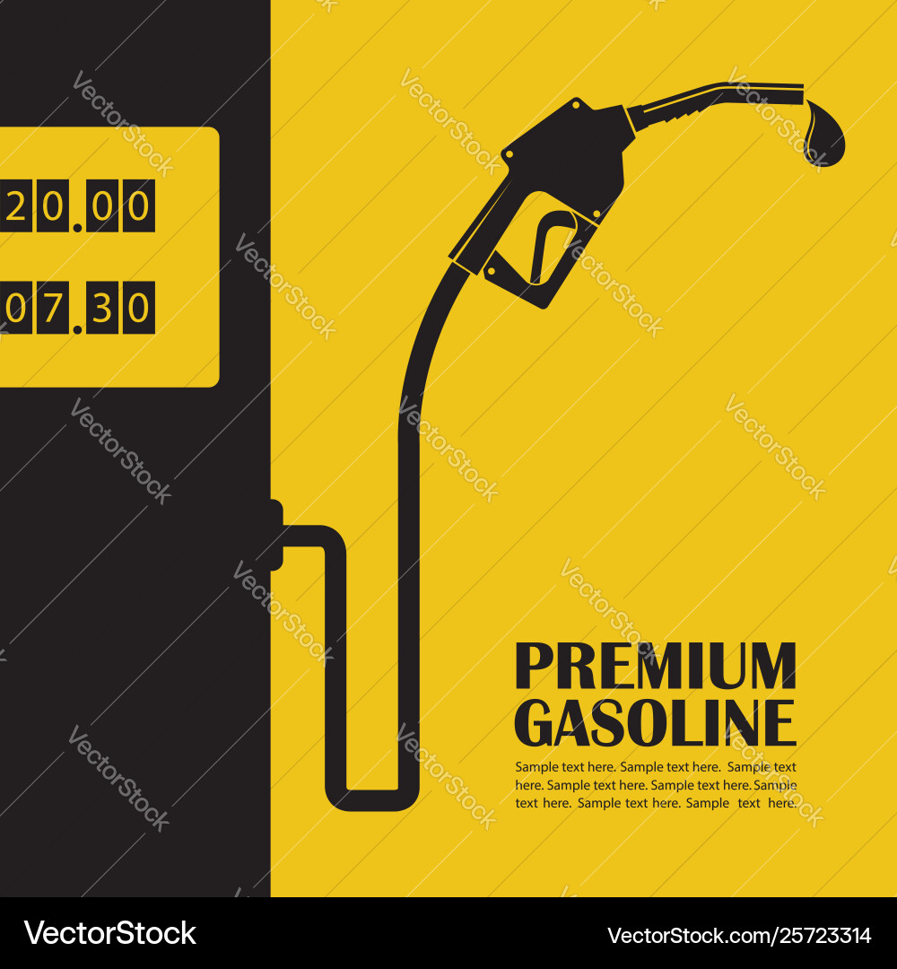 Gas station poster Royalty Free Vector Image - VectorStock