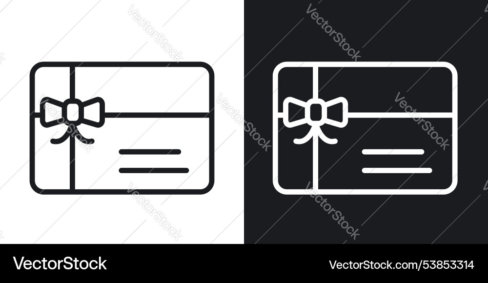 Gift card icon set Royalty Free Vector Image - VectorStock