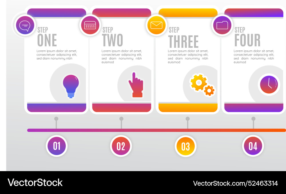 Infographic steps pack Royalty Free Vector Image