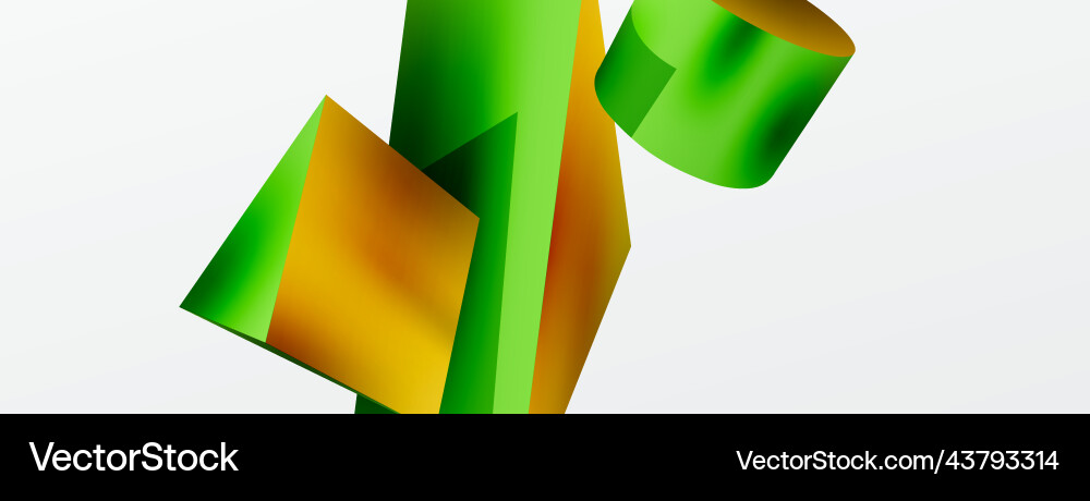 Metallic 3d shape geometric background – Royalty-Free Vector | VectorStock