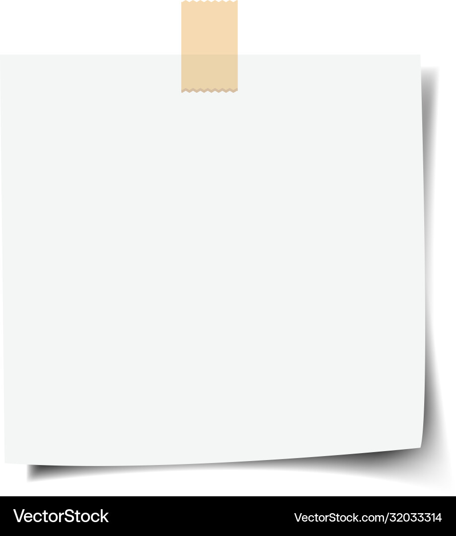Note paper with white background Royalty Free Vector Image