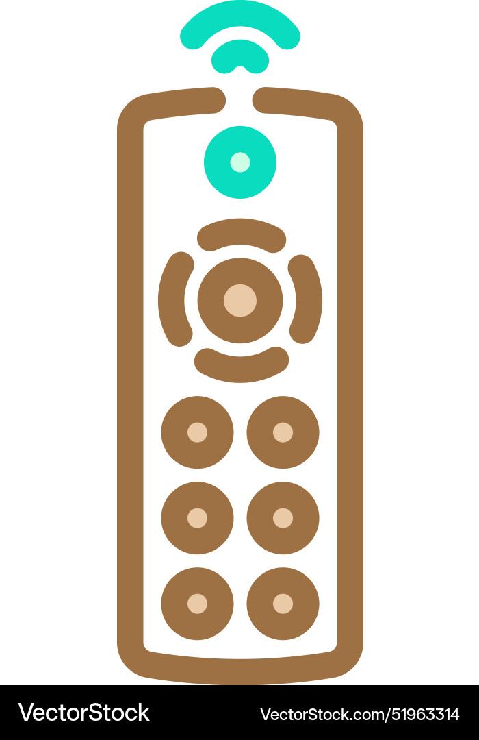 Remote control label product caution color icon Vector Image