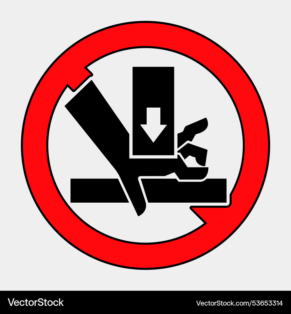 Safety warning sign for machine operation Vector Image