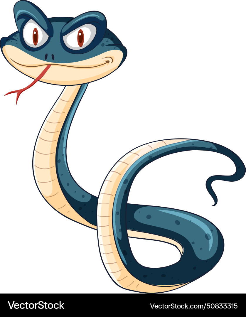 A friendly snake with playful expression Vector Image