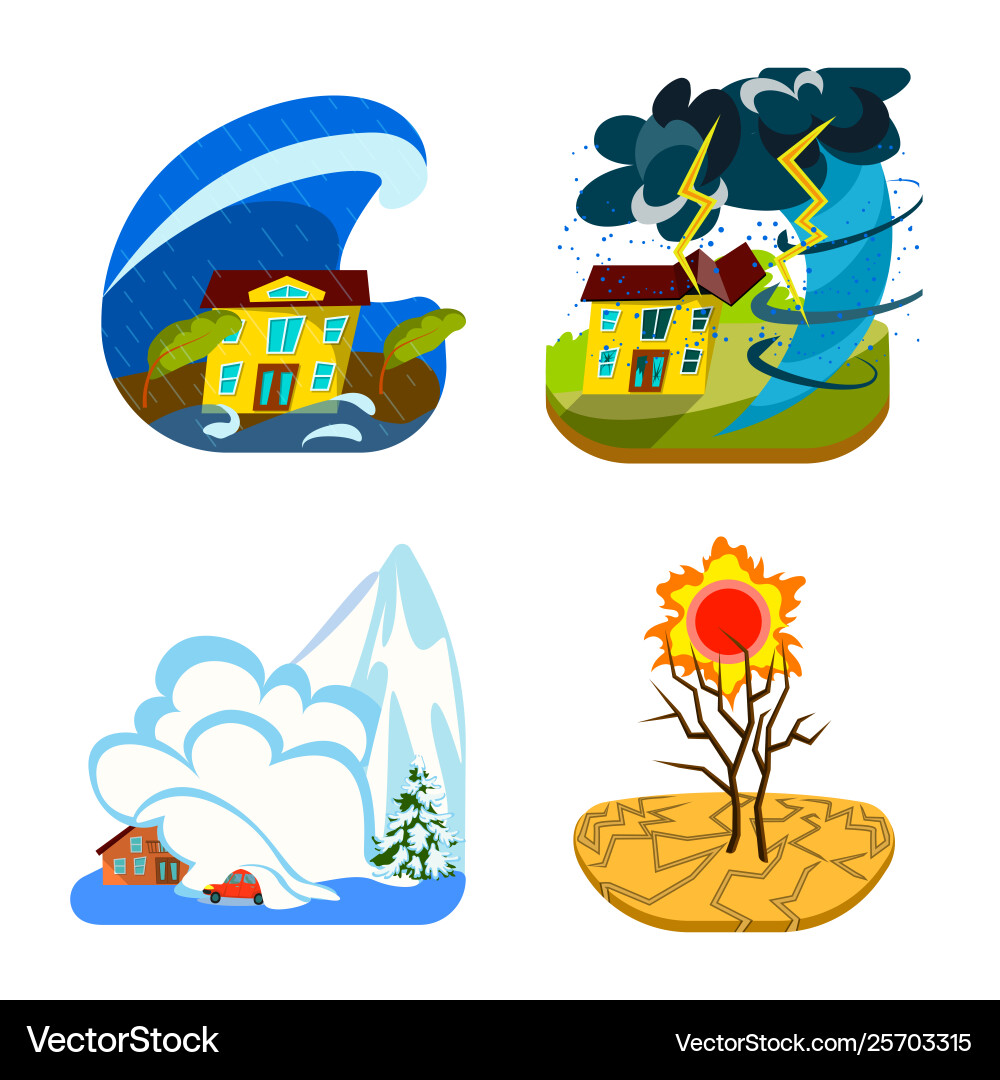 Design cataclysm and disaster symbol Royalty Free Vector