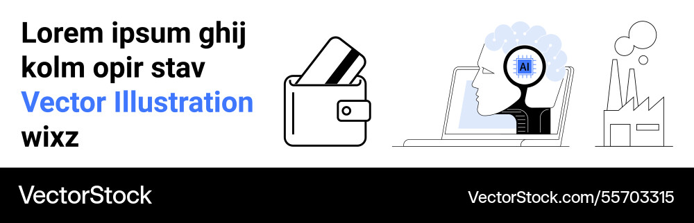 Digital payment artificial intelligence Royalty Free Vector