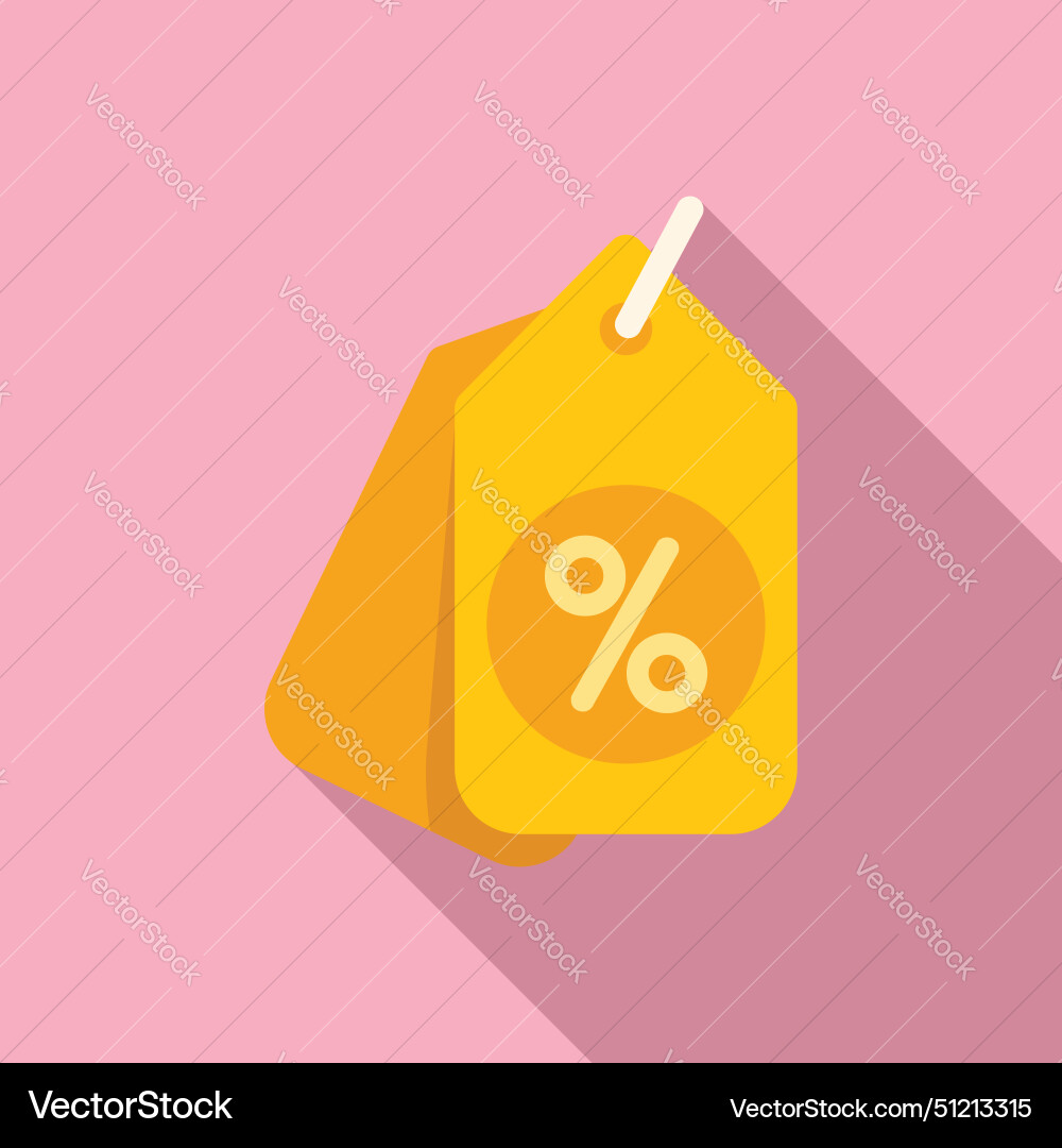 Discounting tag icon flat customer loyalty Vector Image