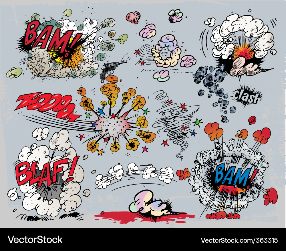 Explosions Royalty Free Vector Image - VectorStock
