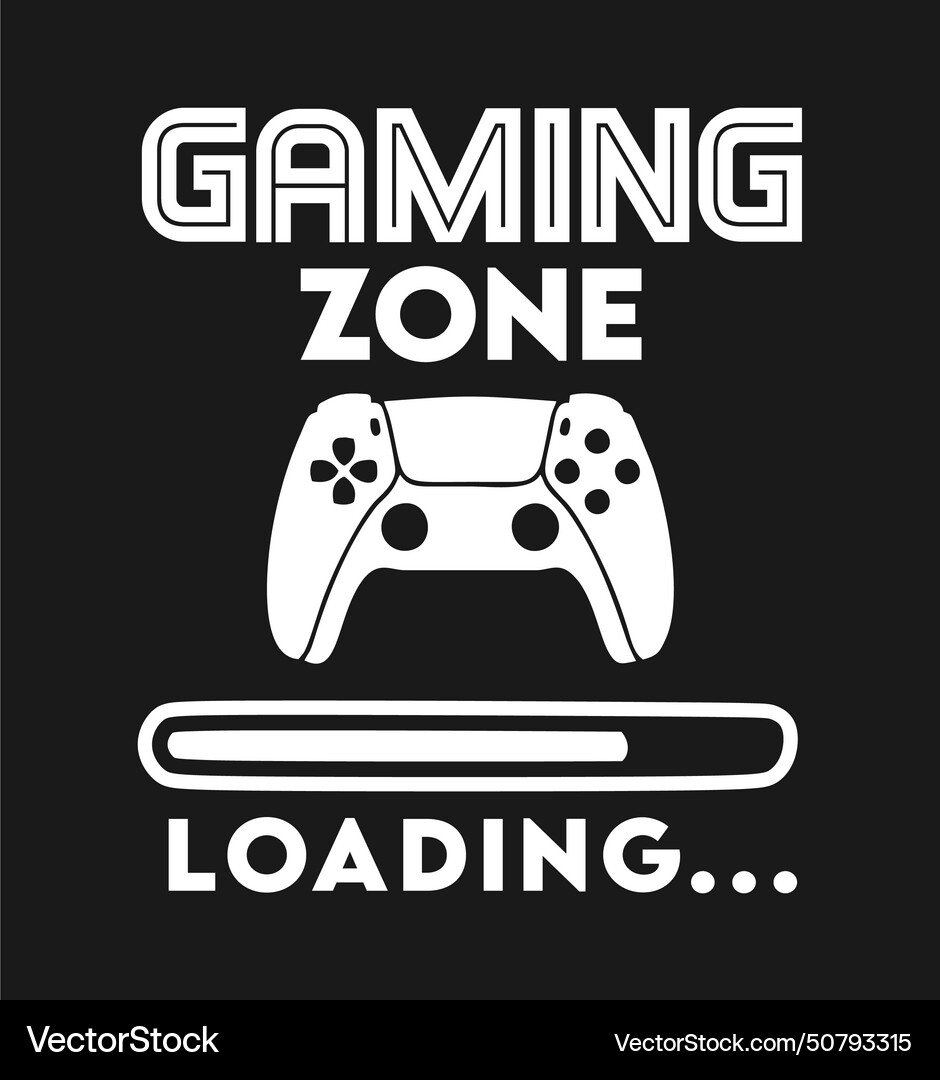 Gaming zone loading for gamers Royalty Free Vector Image