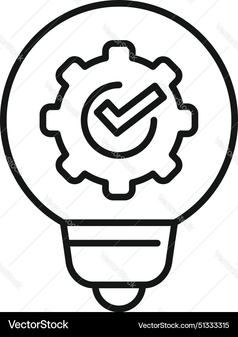 Innovation concept lightbulb with gear Royalty Free Vector