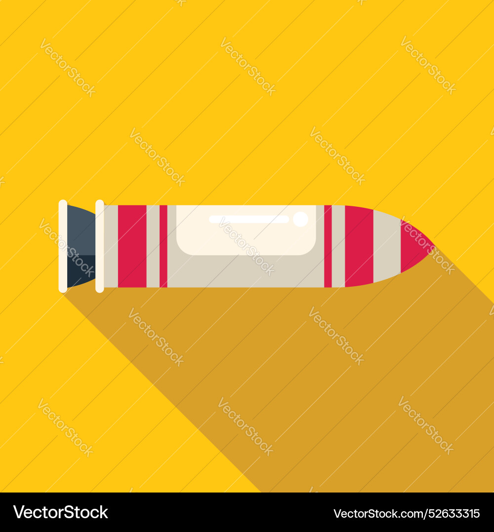 Nuclear rocket missile weapon flying warhead Vector Image