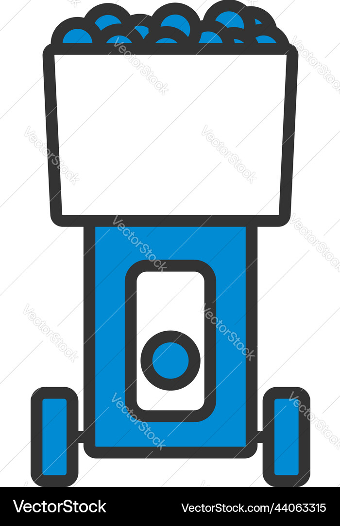 Tennis serve ball machine icon Royalty Free Vector Image