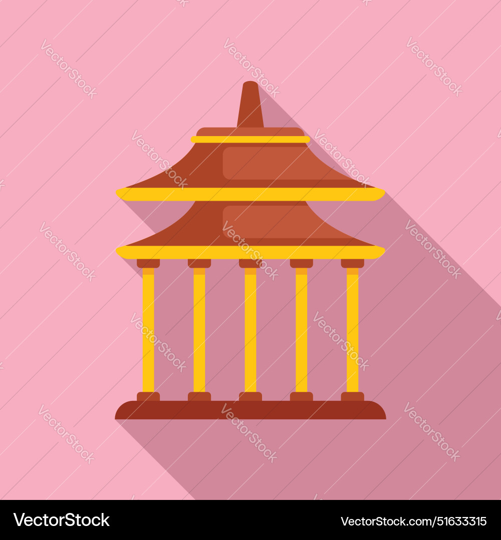 Traditional asian pagoda building representing Vector Image