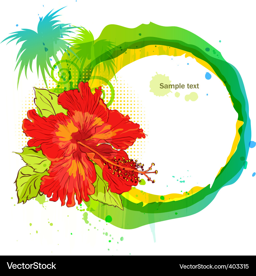 Tropical flowers Royalty Free Vector Image - VectorStock